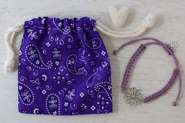 Silver English Daisy Knotted String - Available in Four Colors ...