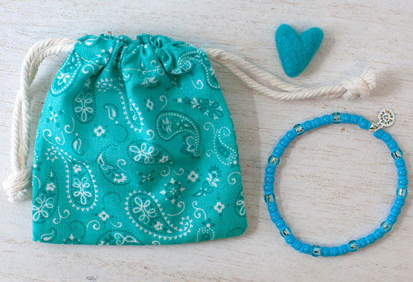 Heishi Sky Blue Candi Beads – bandana love